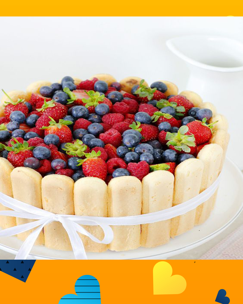 French Raspberry Charlotte Cake - NaBakery